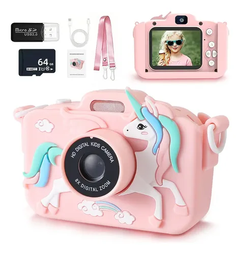 Cámara Digital Para Niños, 1080P Jueguete De Camara Fotografica Flash ...