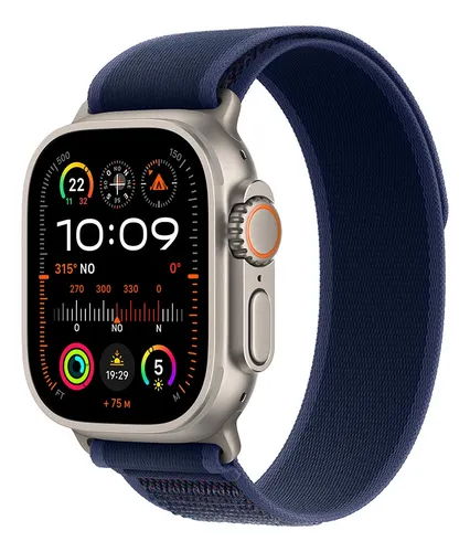 Apple Watch Ultra 2 GPS + Cellular • Caja de titanio natural de 49 mm • Correa Trail azul - M/L ...