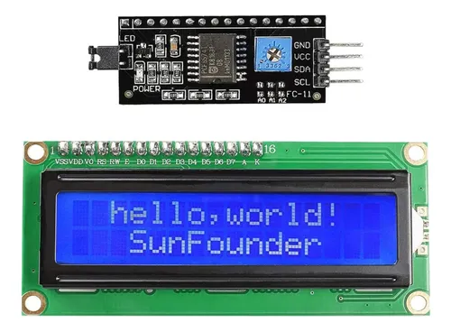 Pantalla Lcd 2x16 Caracteres Hd44780 + Módulo I2c Arduino Pantalla Lcd 2x16 Caracteres Hd44780 + Módulo I2c Arduino