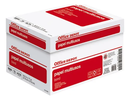 Caja De Papel Office Depot 5000 Hojas Color Blanco Envío Gratis