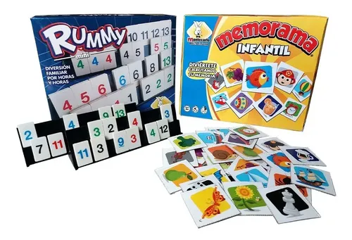 Rummy Mini Con Memorama Infantil | MercadoLibre