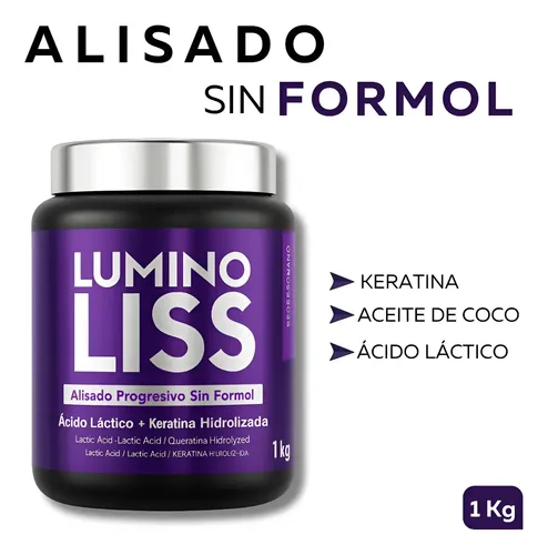 Alisado Progresivo Luminoliss Sin Formol 1 Kg Profesional | Envío gratis