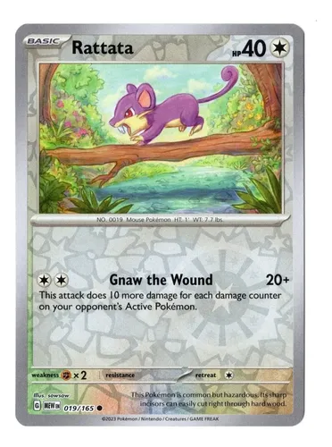 Rattata Reverse Holo 151 Pokémon Tcg+10 Cartas | Cuotas sin interés