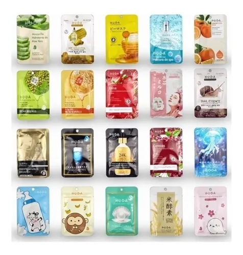 10 Mascarillas Faciales Coreanas Tela Colágeno 1 Regalo Meses Sin