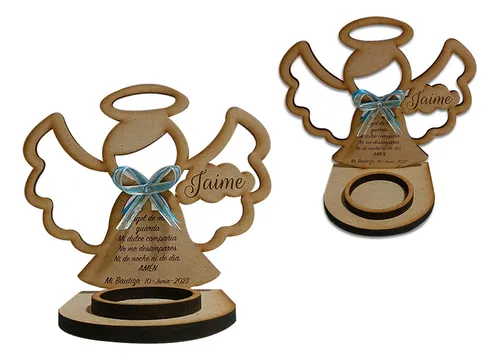 20 Recuerdos Bautizo Angel Silueta Porta Velas Grabado | Envío gratis 20 Recuerdos Bautizo Angel Silueta Porta Velas Grabado | Envío gratis