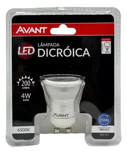 Kit 10 Lâmpadas Led Mr11 Dicroica 4w 6500k Parcelamento Sem Juros