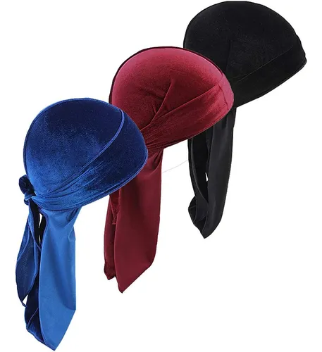 Durags Doo Rag Dew Rags For Men 360 Waves 3pack Velvet Durag Envío Gratis