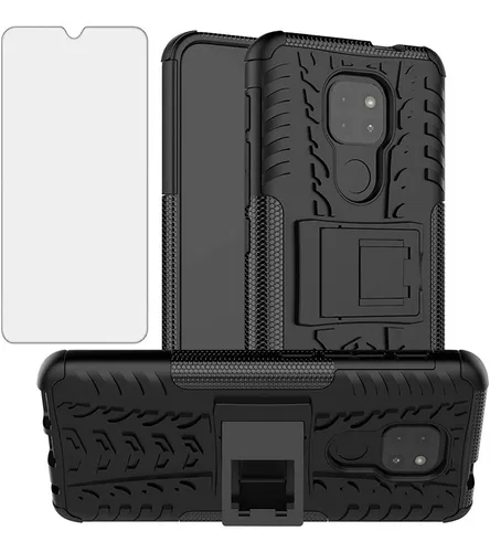 Funda Negra Soporte Protector Para Moto G9 Play
