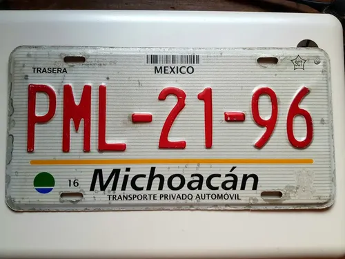 Placa Mexicana Del Estado De Michoacán 2004 Michoacan | MercadoLibre