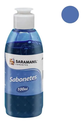 Corante Cosmetico Sabonete Saramanil Azul Turquesa 100ml | MercadoLivre
