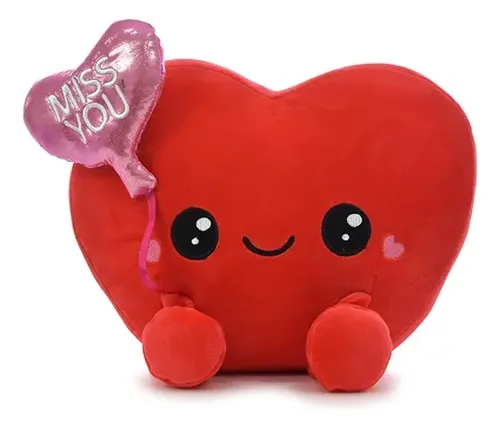 Peluche Corazon Con Patitas Y Globo 22 X 28cm - Phi Phi Toys Color Rojo ...