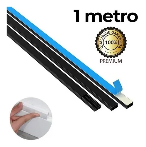 Canaleta Preta 1m Com Adesivo Cola 20x10 Esconde Fio Pvc | MercadoLivre Canaleta Preta 1m Com Adesivo Cola 20x10 Esconde Fio Pvc | MercadoLivre