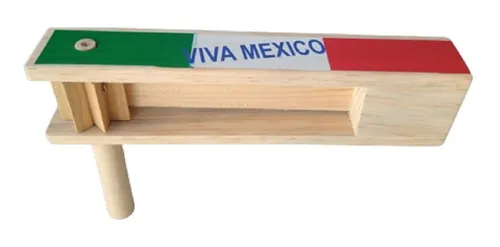 Matraca Madera Mediana Viva Mexico Artesanal Juguete Tipico | Meses sin ...