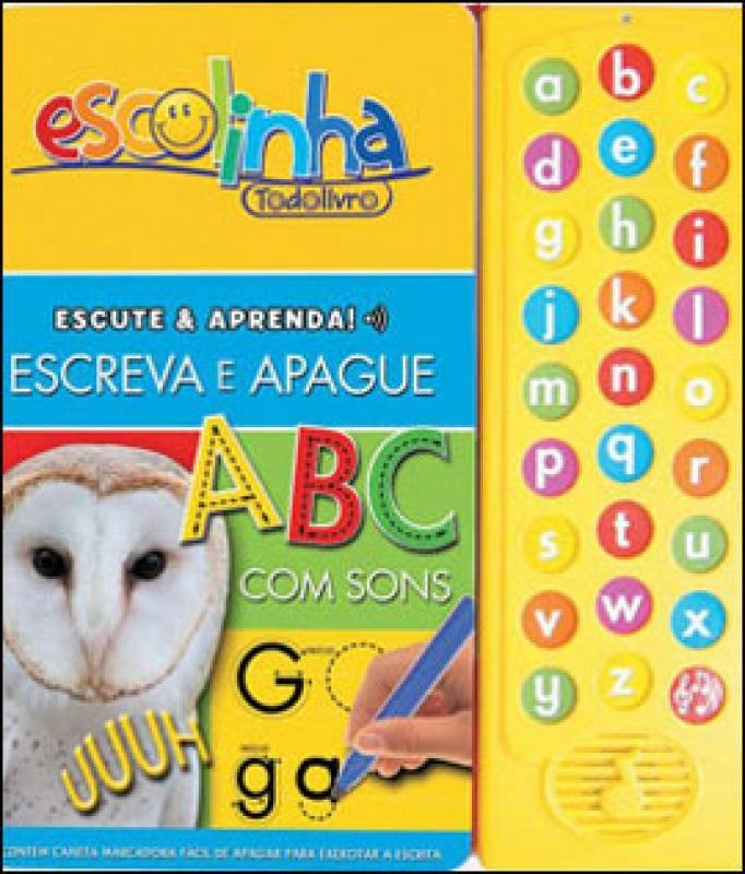 Escute E Aprenda! Escreva E Apague Abc Com Sons | MercadoLivre Escute E Aprenda! Escreva E Apague Abc Com Sons | MercadoLivre