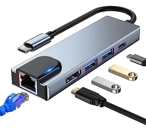 Hub adaptador multipuerto USB C, Hub Kabewus USB C 5 en 1 | MercadoLibre Hub adaptador multipuerto USB C, Hub Kabewus USB C 5 en 1 | MercadoLibre