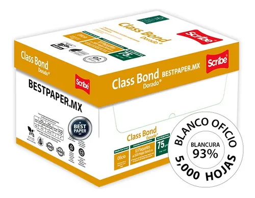 Papel Class Bond Dorado Oficio Caja Con 5 000 Hojas En Venta En