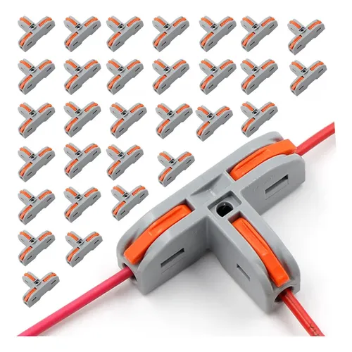 30 Pzs Conector Electrico Rapido En Forma De T Para Cableado | MercadoLibre