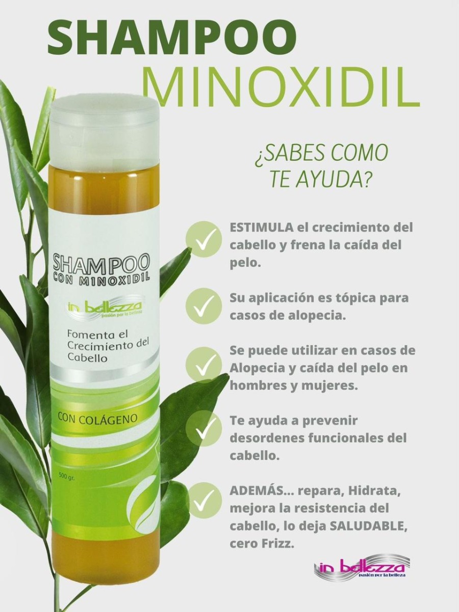 Shampoo Crecimiento Cabello Alopecia Anti Caída 3 Activos Ecomlab