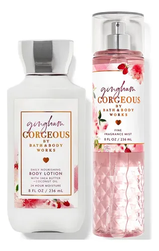 Gingham Gorgeous Bath And Body Works Duo Original Con Bolsa Envío Gratis