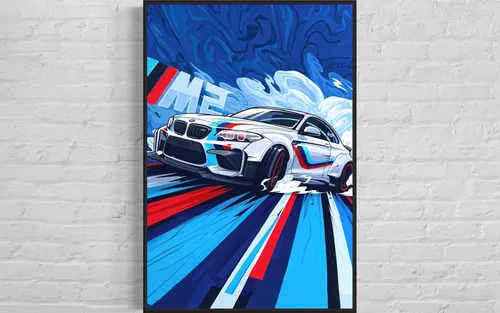 Cuadro Decorativo Bmw M2 Art Pop 120cm X 80cm | Meses sin interés