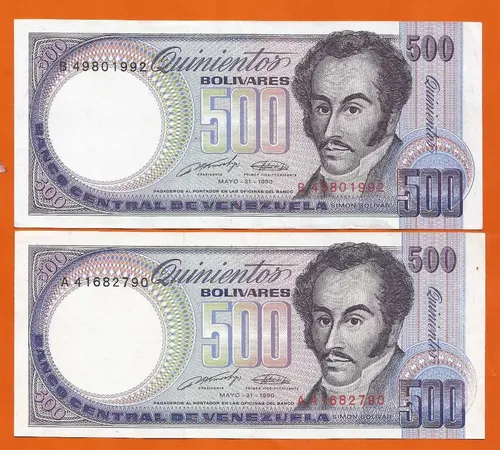 500 Bs De 1990 A-8 Y B-8, Nuevos Y Dificiles... | MercadoLibre