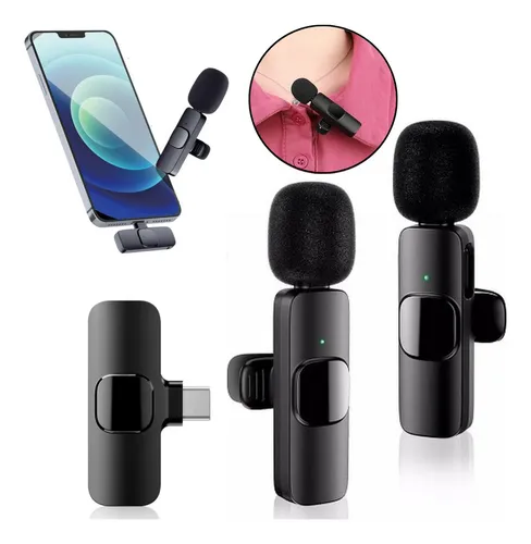 Microfone Sem Fio Duplo Lapela Compátivel Profissional Cor Tipo C ... Microfone Sem Fio Duplo Lapela Compátivel Profissional Cor Tipo C ...