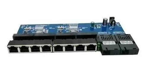 Kit 9 Switch Placa Metro Giga 2f 8rj Conversor De Fibra Giga Kit 9 Switch Placa Metro Giga 2f 8rj Conversor De Fibra Giga
