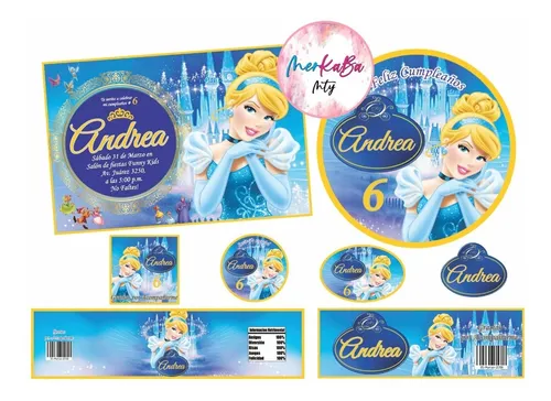 Invitacion De Cumpleaños Cenicienta Kit Imprimelo Tú!! Invitacion De Cumpleaños Cenicienta Kit Imprimelo Tú!!