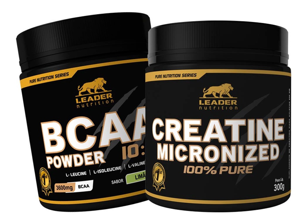 Creatina 100 Pure 300g Bcaa Power 300g Leader Mercado Livre