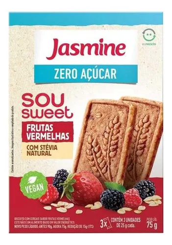 Biscoito Sou Sweet Frutas Vermelhas Zero Açúcar 75g | MercadoLivre
