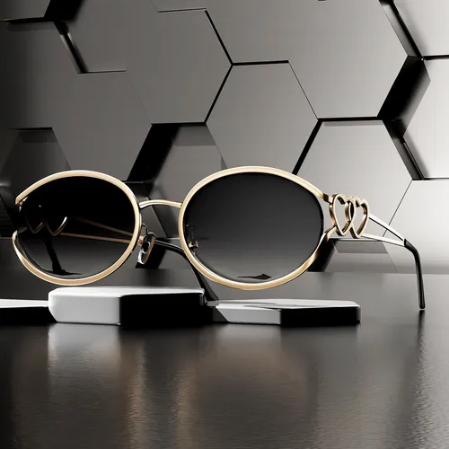 Bandimu Gafas De Sol Corazón Estilo Retro Metálico Espejo Gradually ...