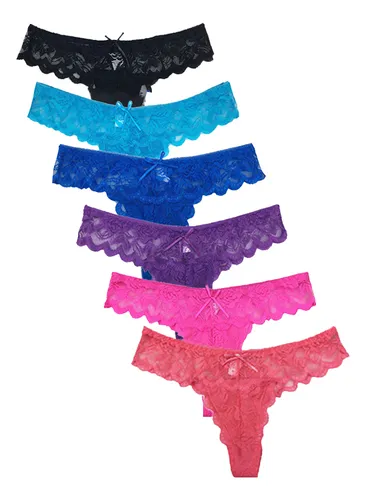 Paquete De 6 Tanga Sexy De Encaje Transparente Para Mujer | Meses sin ... Paquete De 6 Tanga Sexy De Encaje Transparente Para Mujer | Meses sin ...