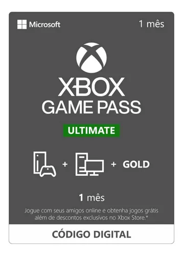 T Card Xbox Game Pass Ultimate 1 Mês Envio Imediato Mercadolivre