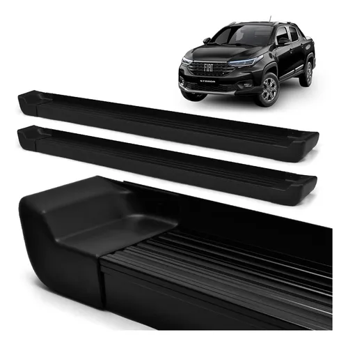 Estribo Lateral Aluminio Preto Nova Fiat Strada Volcano 2021 ... Estribo Lateral Aluminio Preto Nova Fiat Strada Volcano 2021 ...