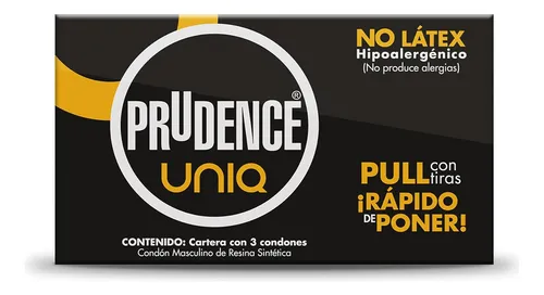 Condones Prudence Uniq 3 Piezas. Sin Látex Ultradelgados | MercadoLibre