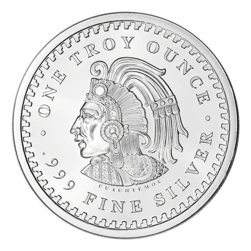 1 Onza De Plata Calendario Azteca - Cuauhtémoc Ley .999 Unc