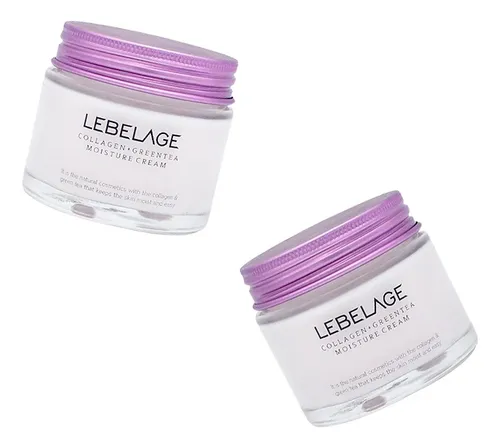 Crema Facial Coreana Té Verde And Colágeno Reparadora 2pz