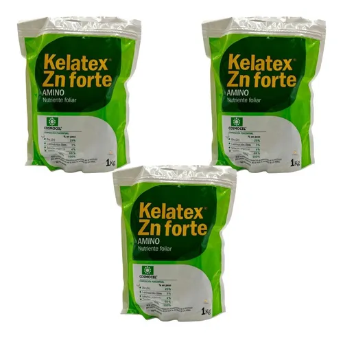 Paquete De 3 Kelatex Zn Forte 1 Kg Zinc Envío Gratis