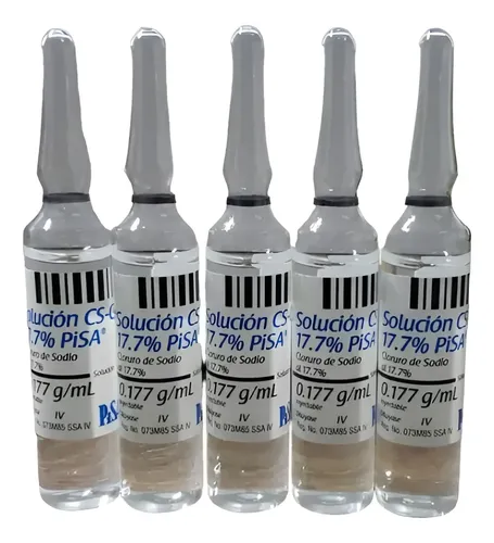 5 Ampolletas Cloruro De Sodio 17 7 C U 10 Ml Hiperton Mercadolibre