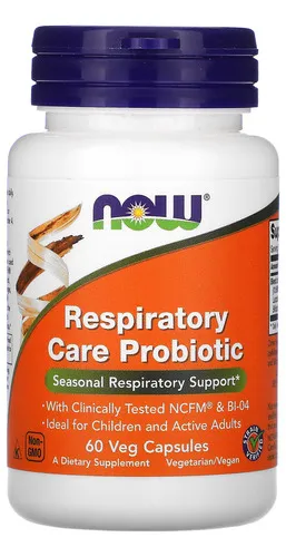 Probiótico Now Foods Respiratory Care 60 Cápsulas Vegetarianas Sabor Sin Sabor Mercadolibre