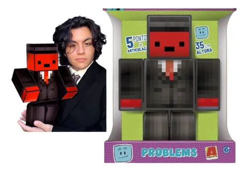 Boneco Do Kadu Grande Minecraft Turma Problems Articulado Mercadolivre