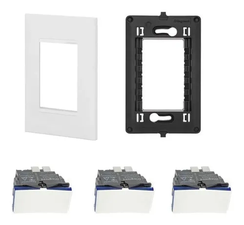 Conjunto Interruptor Simples Triplo 10a Pial Plus+ | Parcelamento sem juros Conjunto Interruptor Simples Triplo 10a Pial Plus+ | Parcelamento sem juros