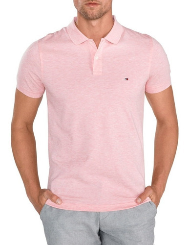 Anuncio El Actual Acento Camisa Polo Tommy Hilfiger Rosa Masculina