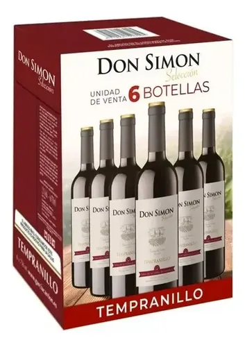 Pack De 6 Vino Tinto Don Simon Tempranillo 750 Ml | Envío gratis
