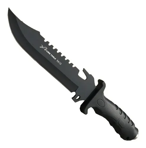 Cuchillo Tipo Rambo Campismo Militar Táctico Monte Lion Color Negro Cuchillo Tipo Rambo Campismo Militar Táctico Monte Lion Color Negro