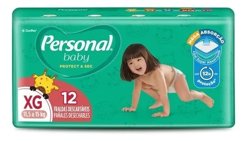 Fraldas Personal Baby Protect & Sec Xg 12unid | MercadoLivre Fraldas Personal Baby Protect & Sec Xg 12unid | MercadoLivre
