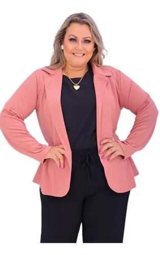 Blazer Plus Size Casaco Feminino Neoprene G1 G2 G3 Premium Mercadolivre