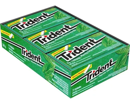Chiclete Trident 5s Sabor Menta C/21 Unidades - Mondelez | MercadoLivre