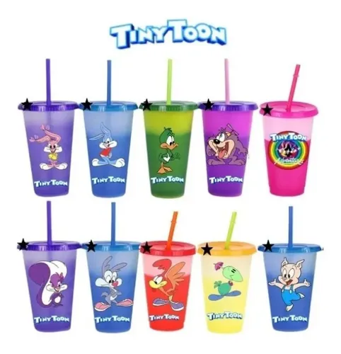 10 Vasos Magicos Personalizados De Tinytoons Envío Gratis