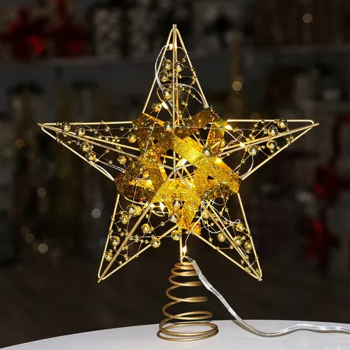 Estrella Para Árbol Navidad Decoración Fiesta De Navidad Led Mercadolibre